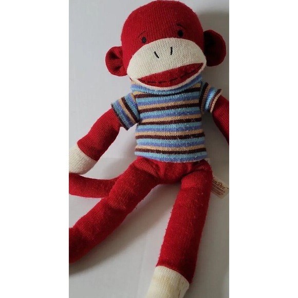 Toys | Dan Dee Red Sock Monkey Collectors Choice Striped Shirt 18 See ...